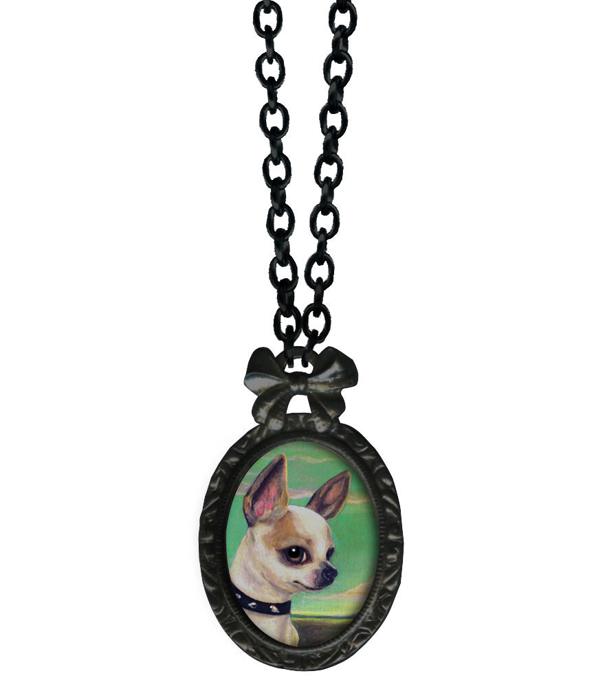 Necklace - Spike Victorian Oval Bow Frame – Classic Hardware Jewelry