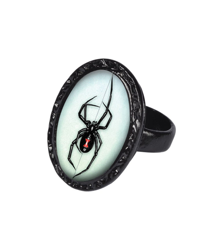 Ring Black Widow Victorian Oval